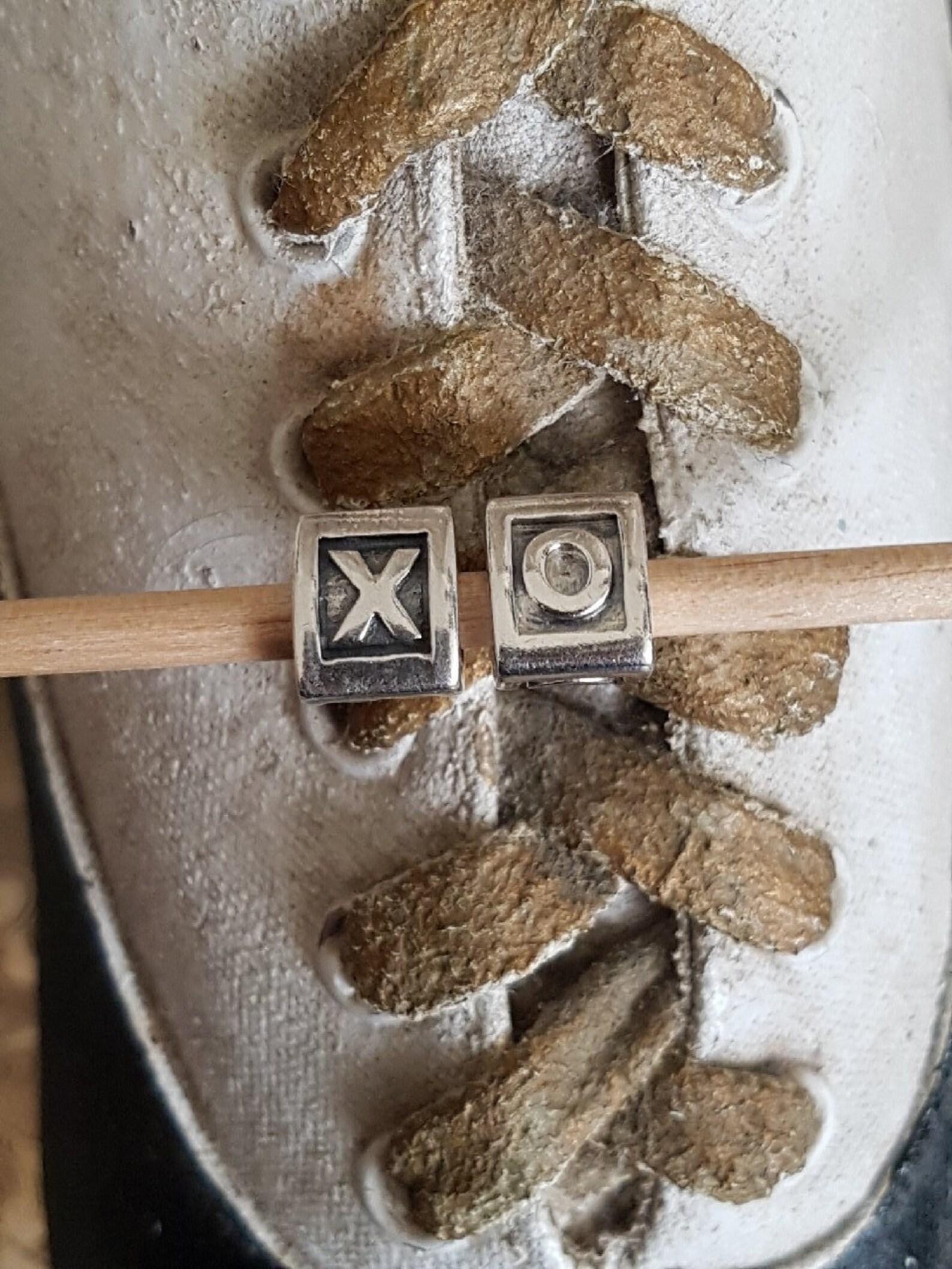 Authentic Pandora Alphabet Block Letters X or O Charms SS Oxidized ...