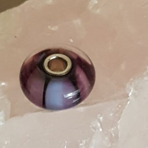 Stunning Authentic Trollbead Purple Stripes Glass Bead Charm RETIRED ...