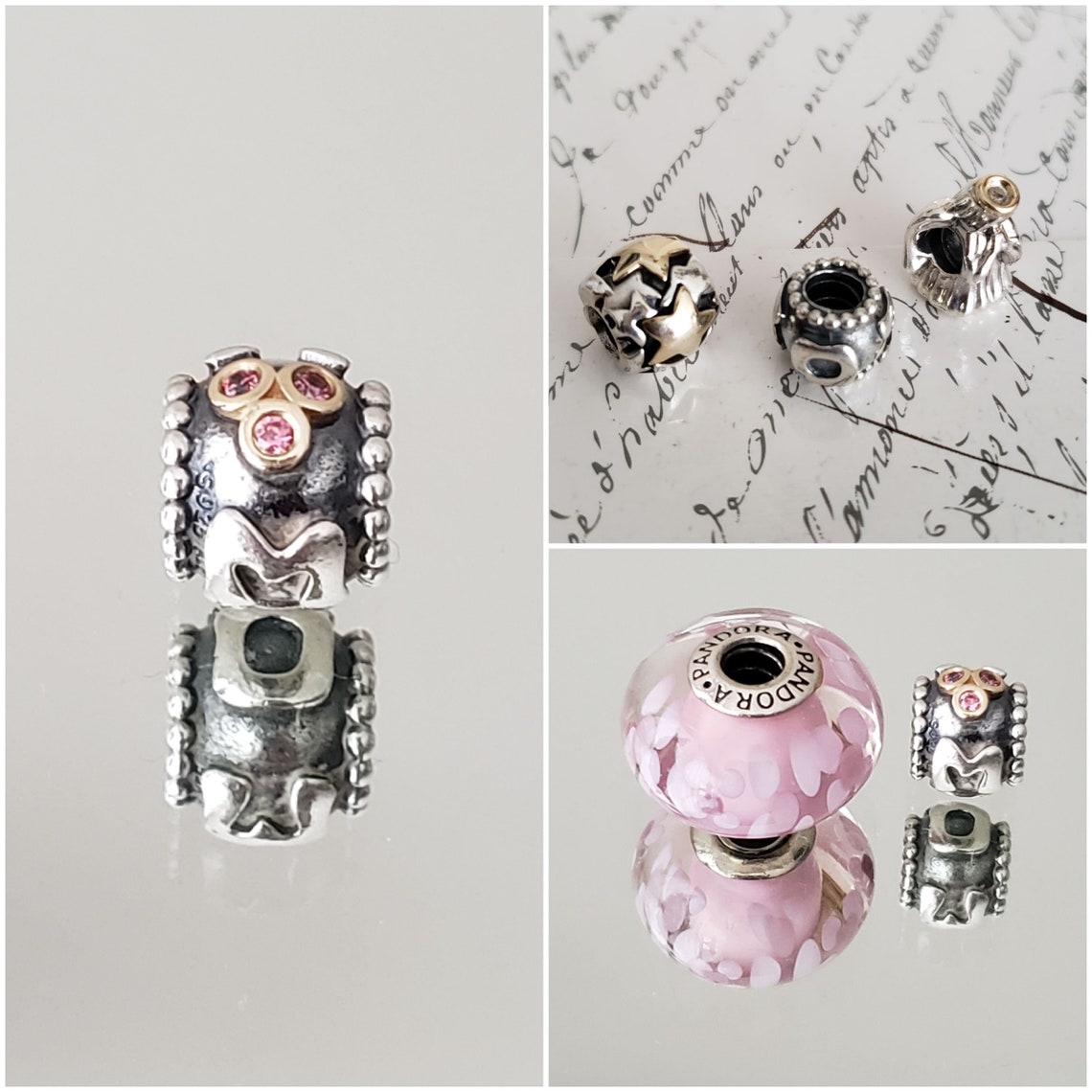 Authentic Pandora Mom Charm Fancy Pink CZ Sterling 14k Gold - Etsy Canada