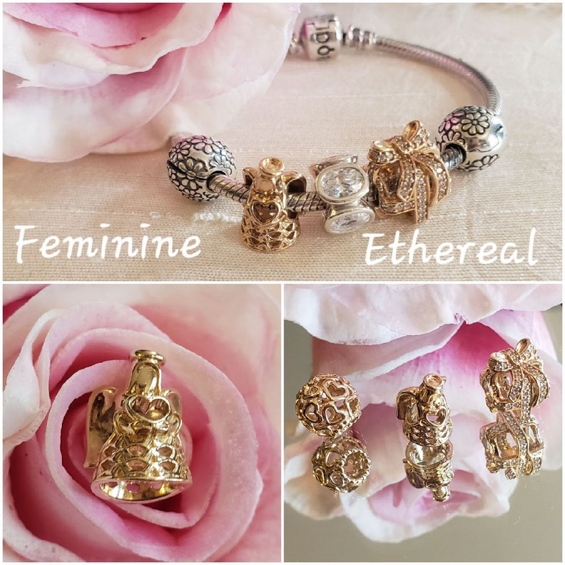 Authentic Pandora Angel of Grace 14K Gold Charm Openwork - Etsy