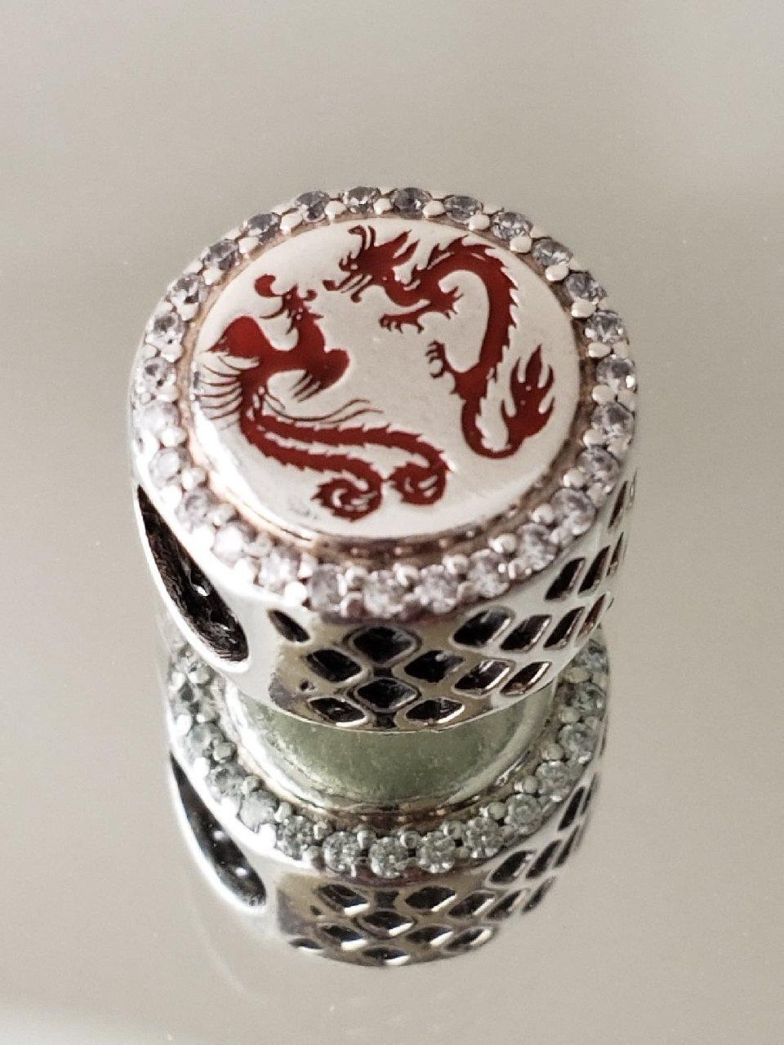 Authentic Pandora Happy Together Dragon & Phoenix Slide Charm | Etsy