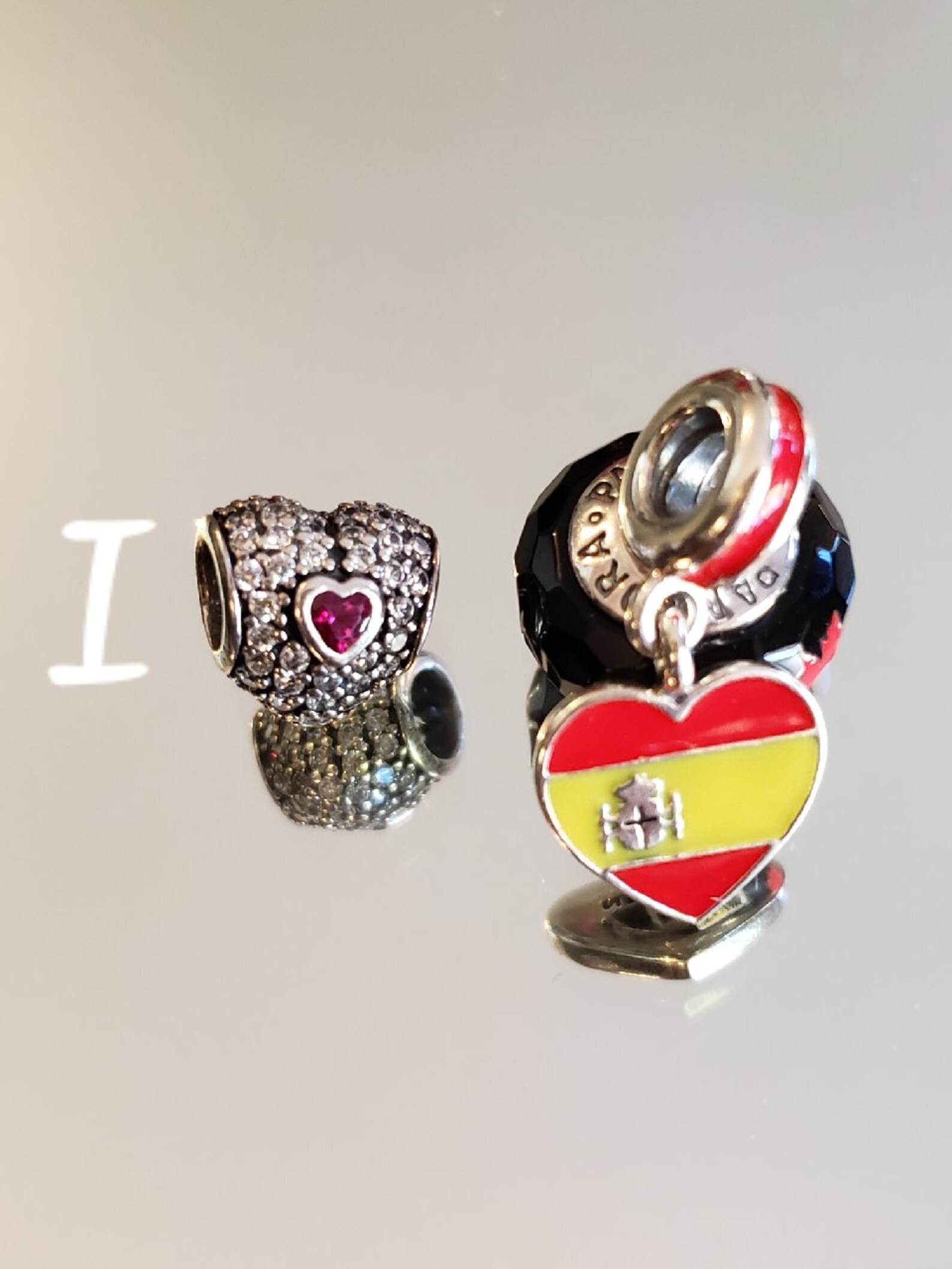 Reserved Pandora Spain Heart Flag Dangle Charm Red & Yellow - Etsy