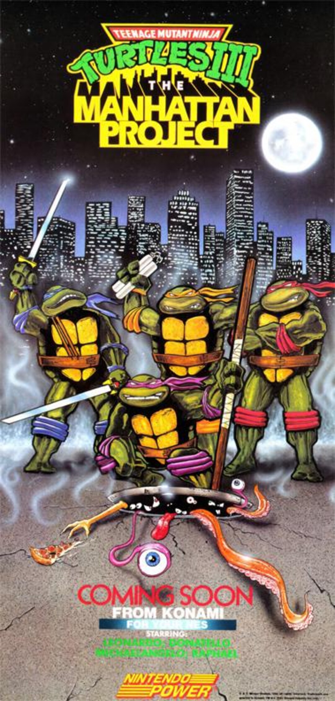 Teenage Mutant Ninja Turtles III - Nintendo Power Poster - Digitally ...