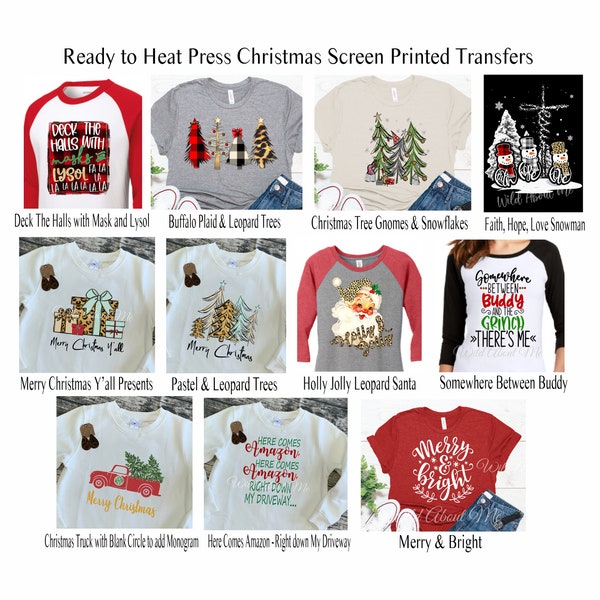 Christmas Screen Print Transfers Ready for Press - Etsy