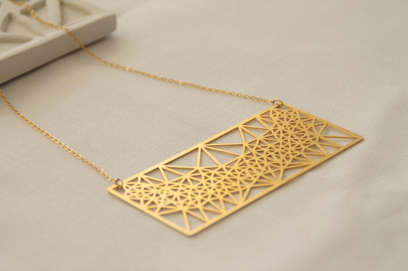 Unique Gifts Large Rectangle Necklace - Etsy