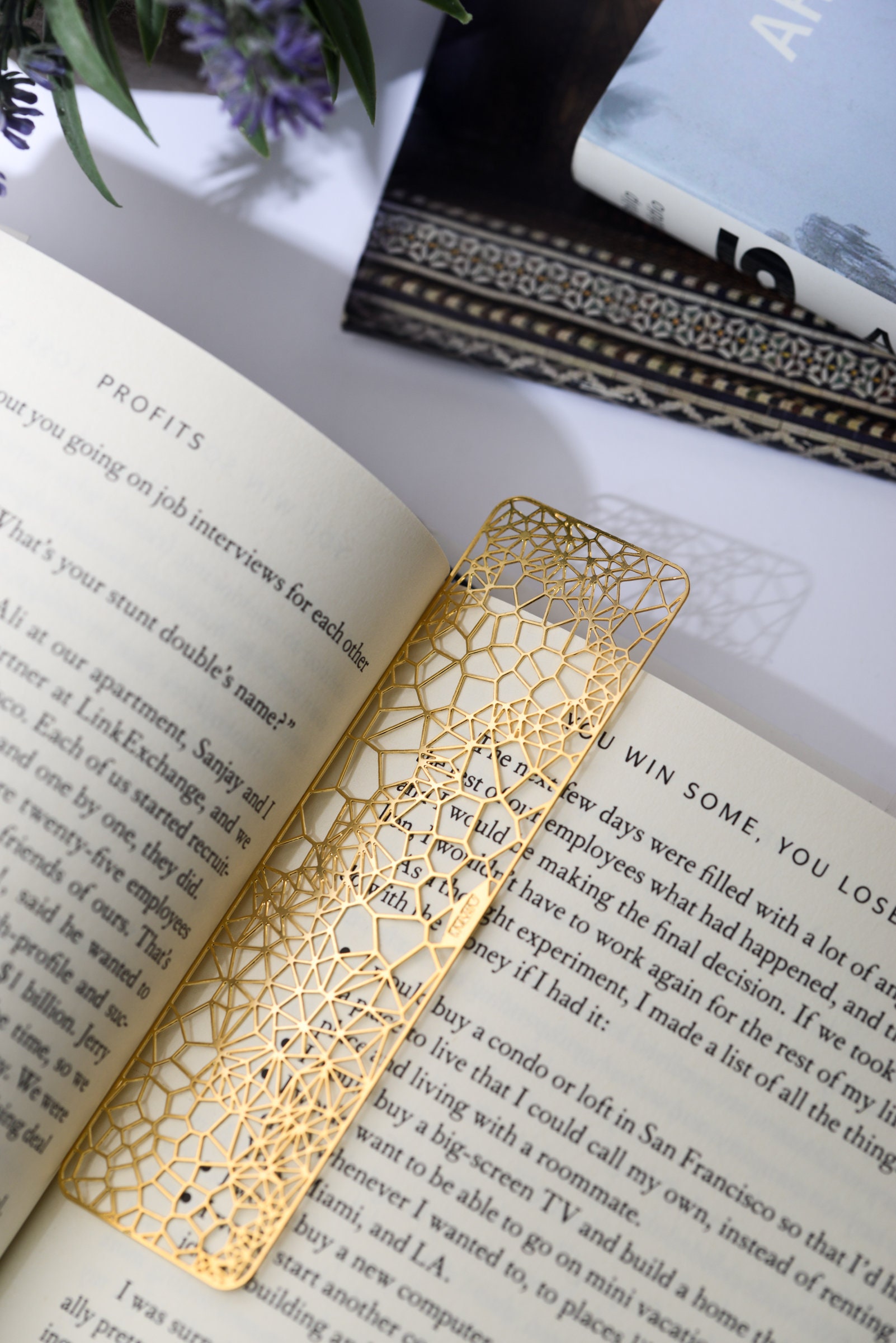 Mizyan's Gold Plated Geometric Bookmark Moroccan Design - Etsy