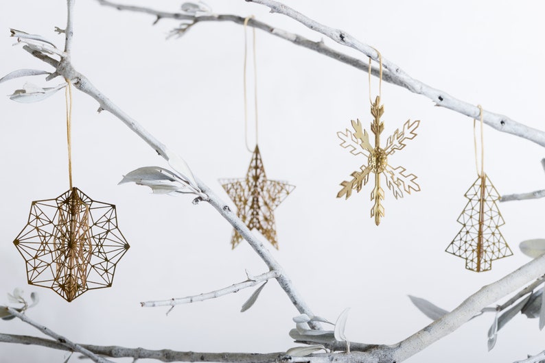 Geometric Christmas Ornament DIY Holiday decor | Etsy