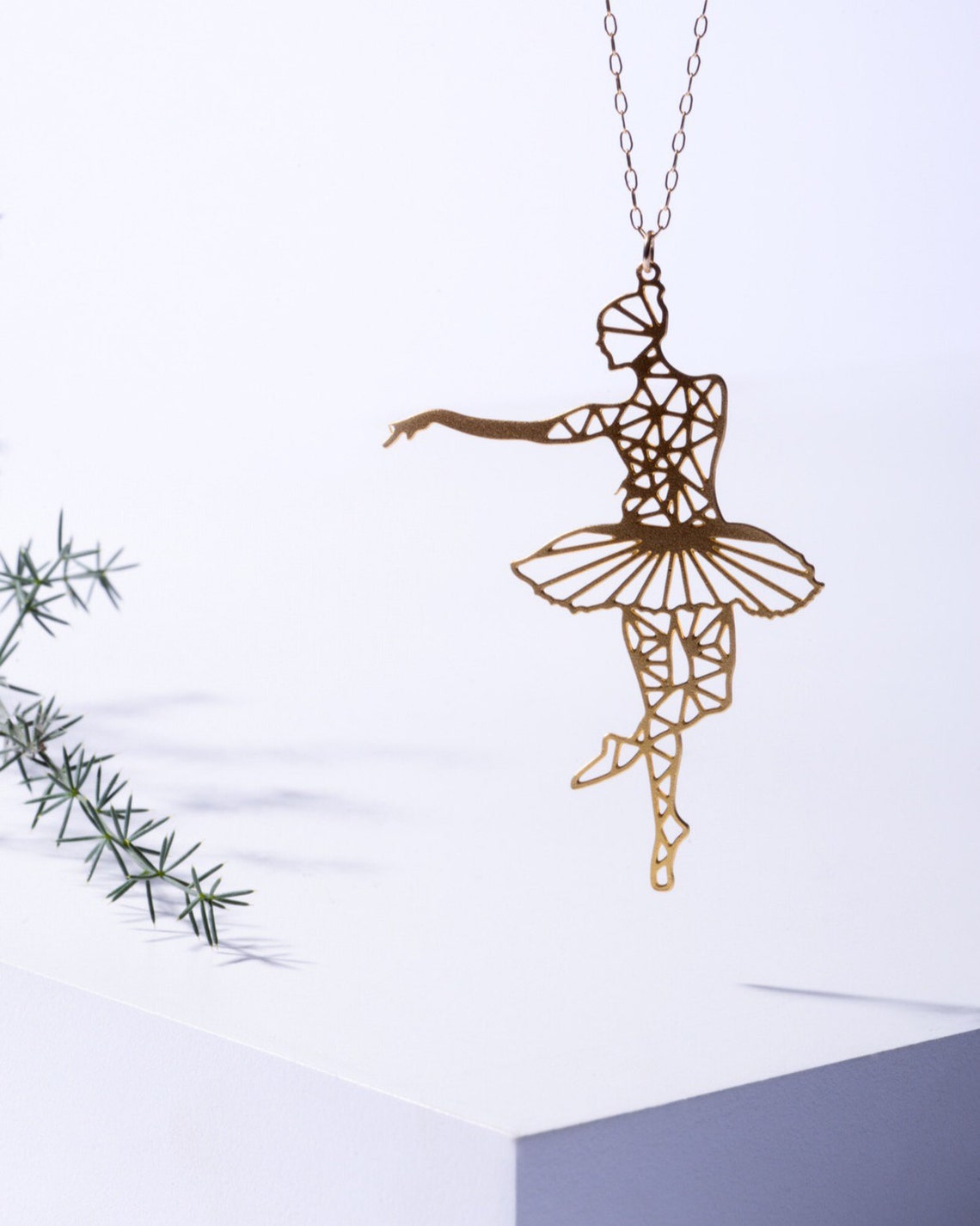 Geometric Ballet Dancer Necklace - Etsy