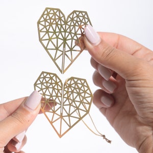 Golden Heart Christmas Tree Ornament - DIY Holiday Decor - Etsy