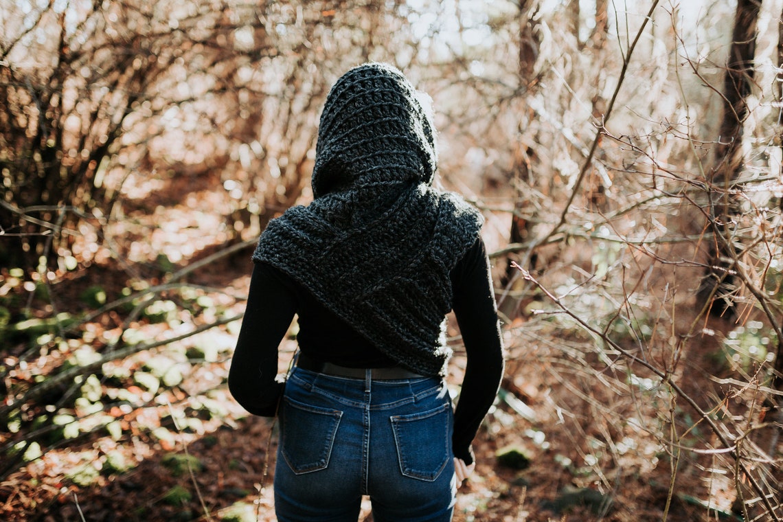 Katniss Inspired Cowl With 2in1 Cowl Hood Huntress Vest | Etsy