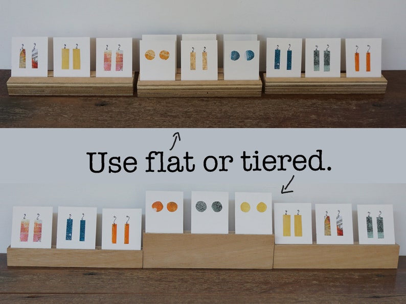 Slotted Earring/card Wooden Display Blocks Set of Three - Etsy Australia