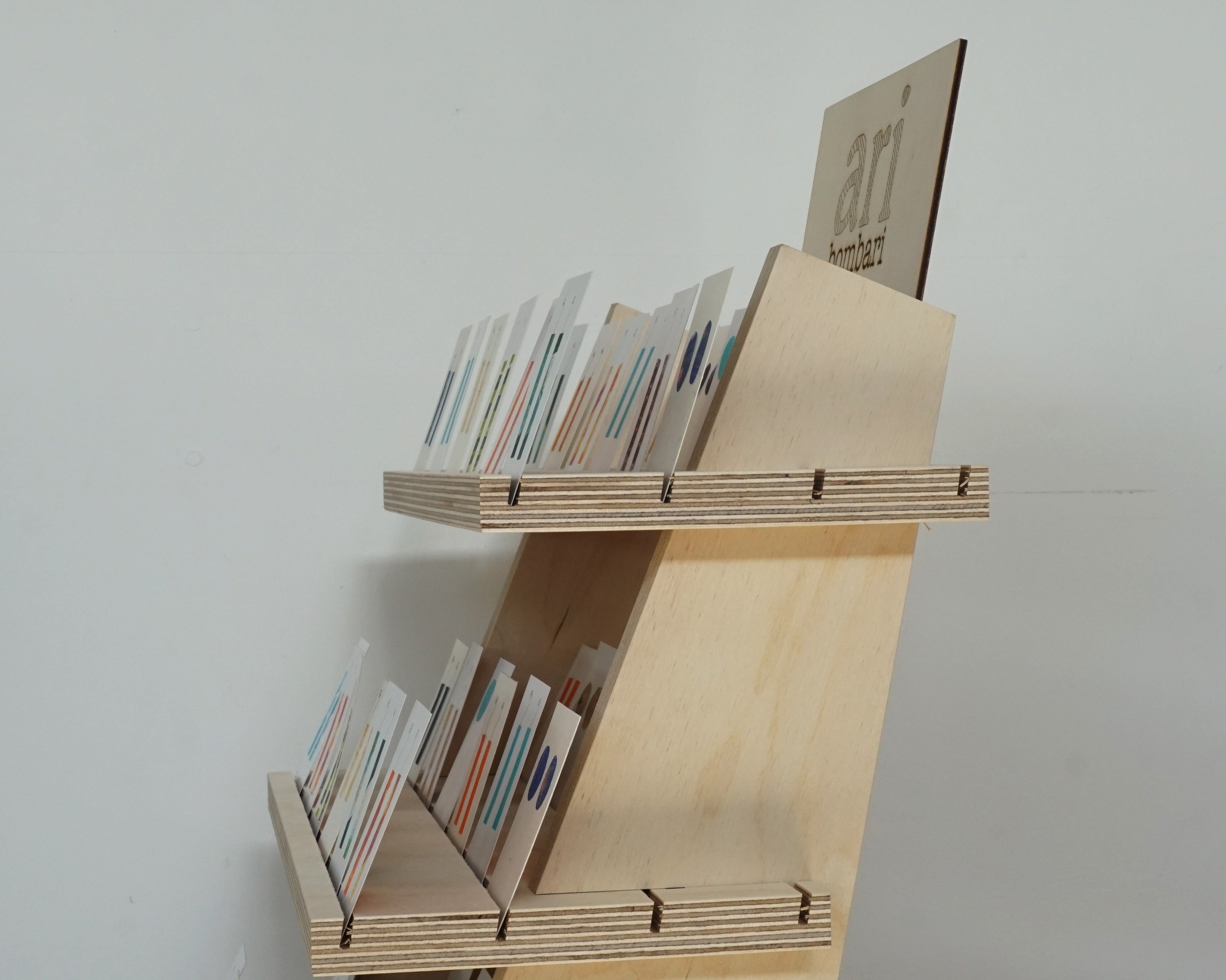 Wooden Tiered Display for Cards With Reversible Shelves for - Etsy ...