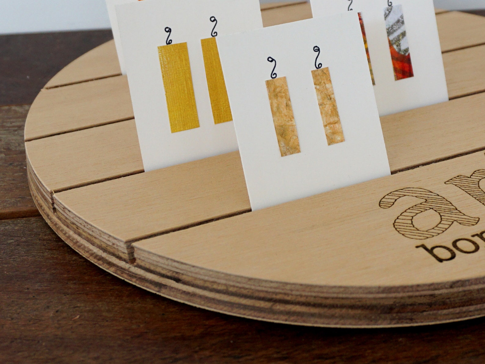 Slotted Wooden Circular Jewellery Card Display Board. Premium | Etsy