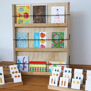 Card Display in Ply Wood - Easy Assemble Postcard Stand for Market and ...