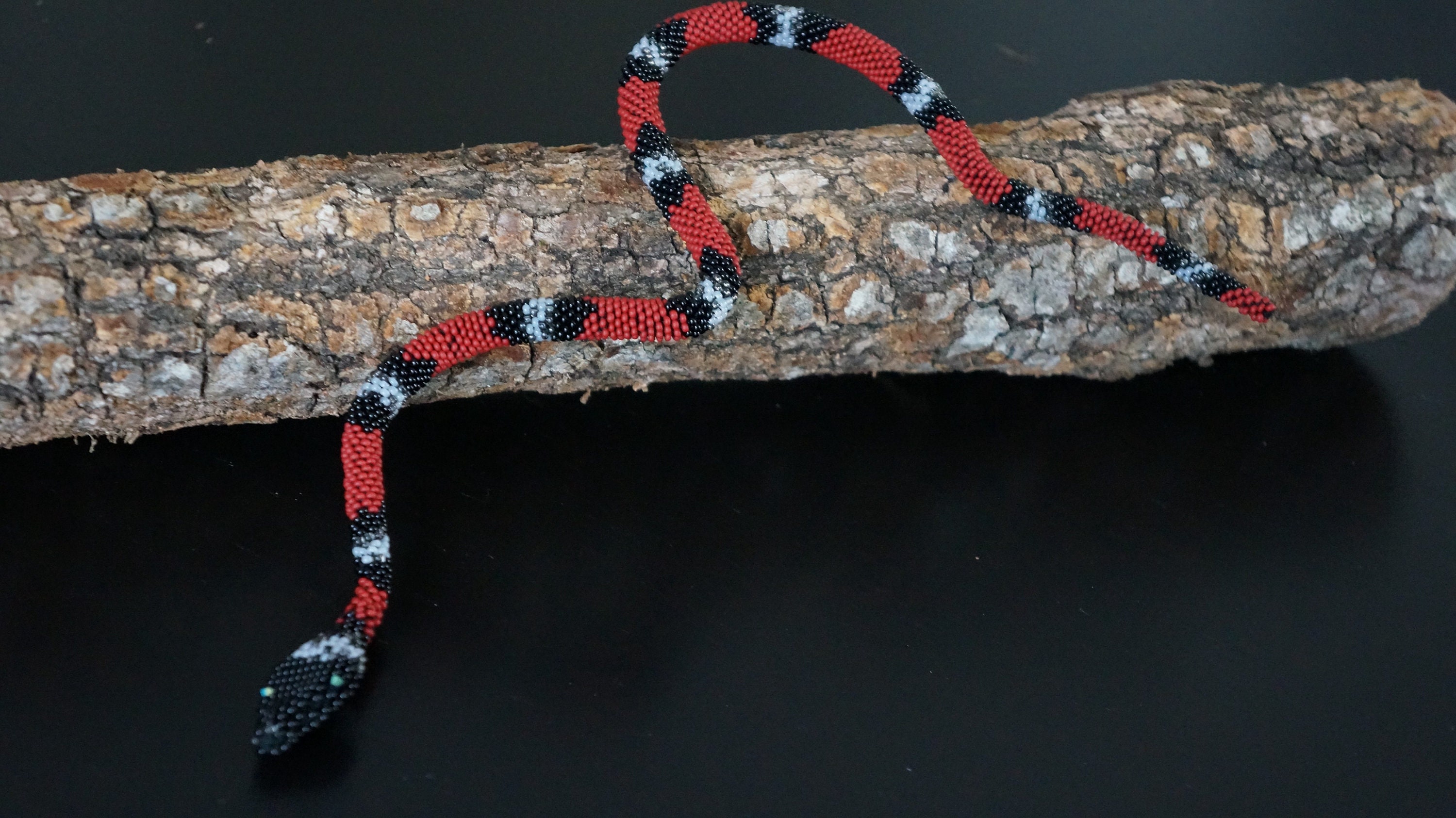 Necklace Snake bracelet crochet beads best gift best | Etsy