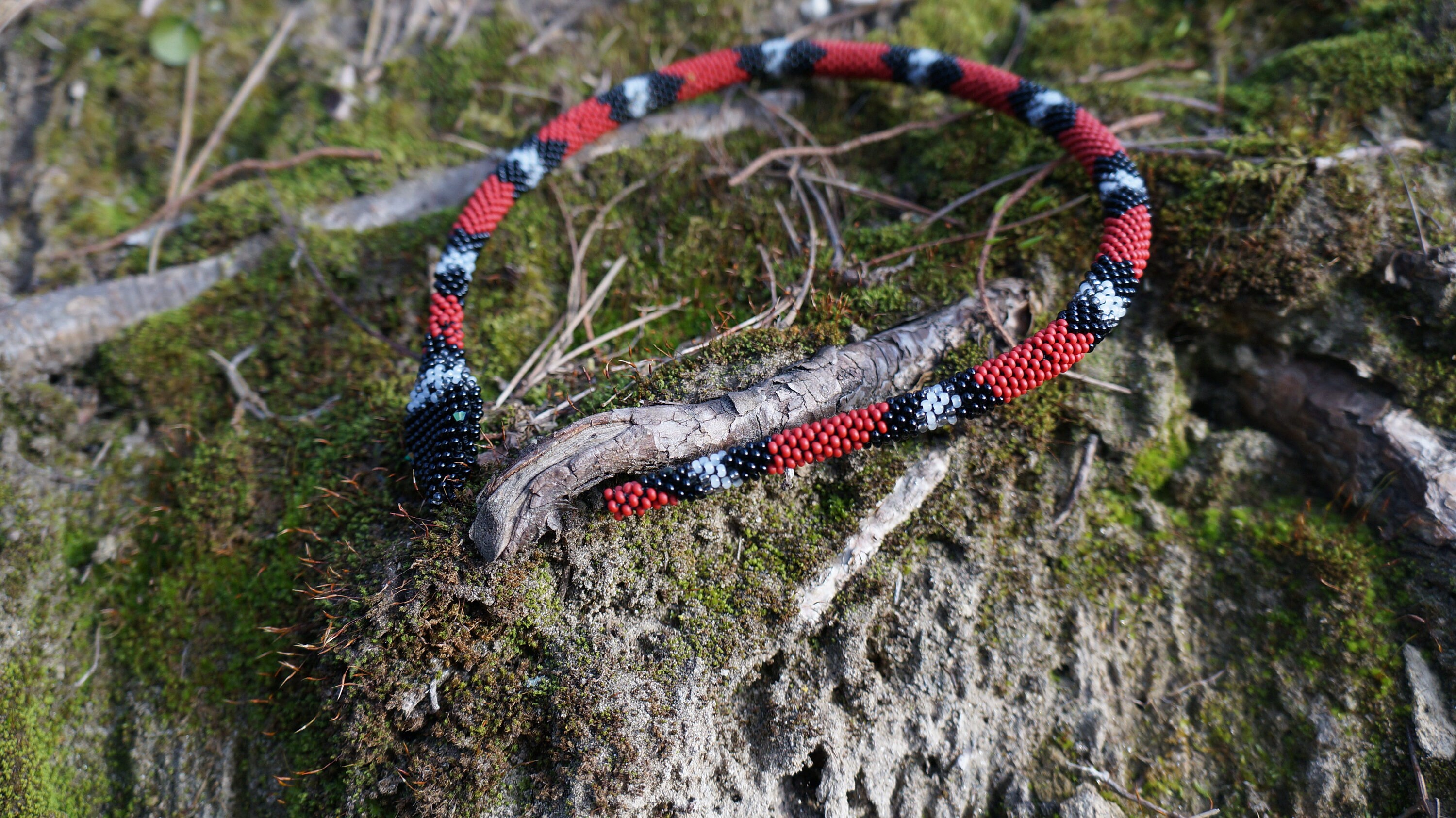 Necklace Snake bracelet crochet beads best gift best | Etsy