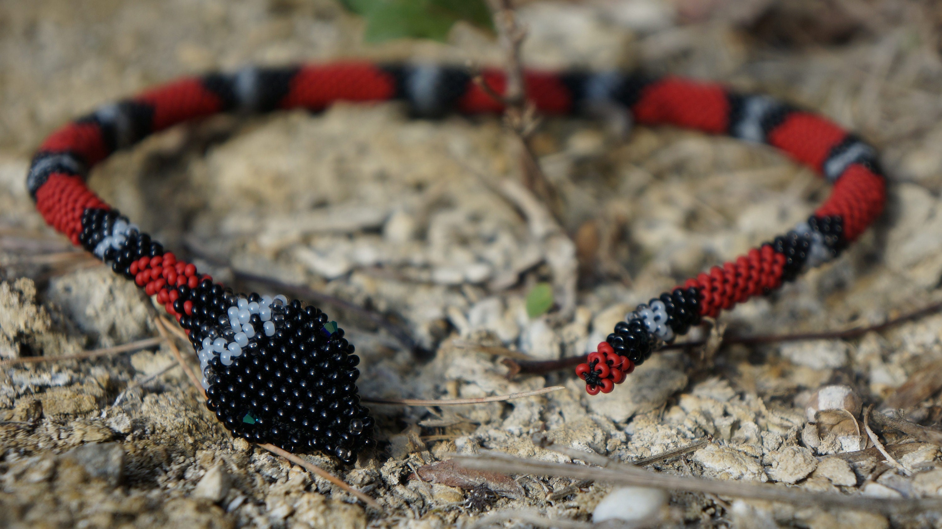Necklace Snake bracelet crochet beads best gift best | Etsy