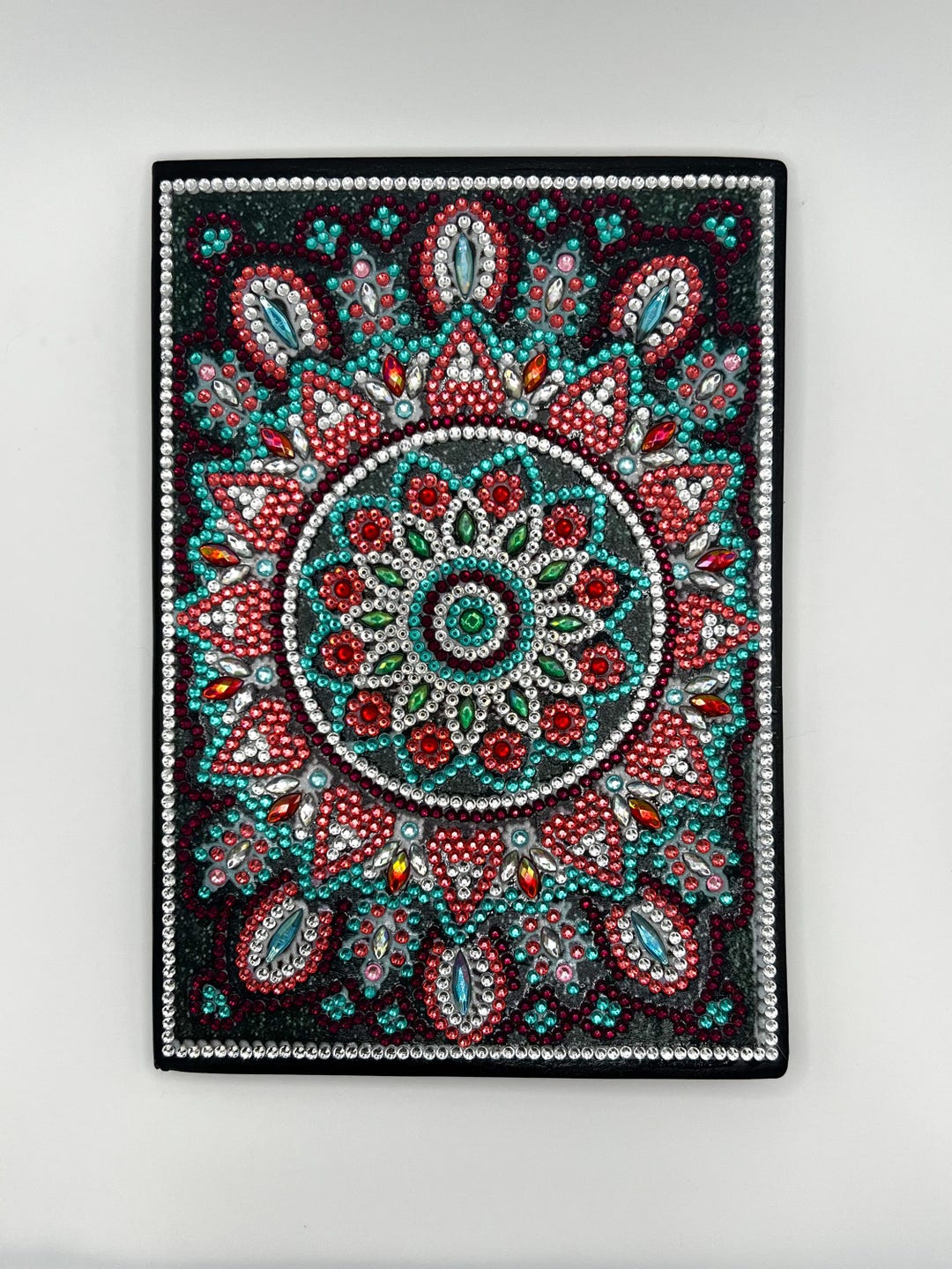 Rhinestone Mandala Journal, Completed Diamond Painting Journal ...