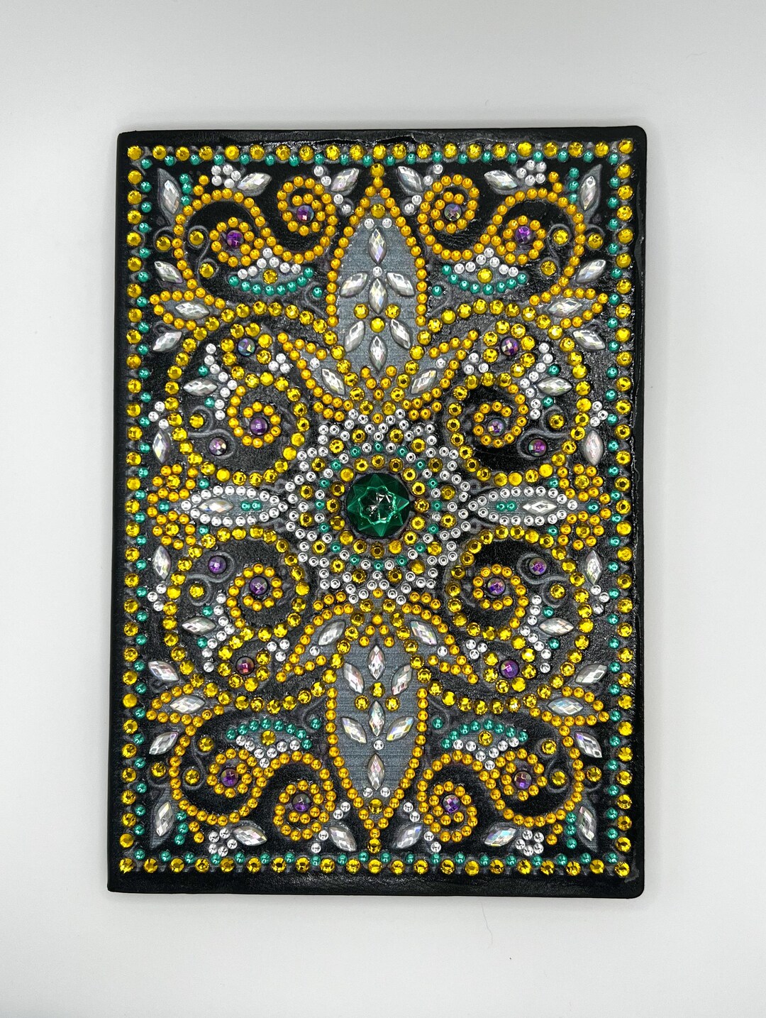 Gold Rhinestone Journal, Completed Diamond Painting Journal, Bedazzled ...