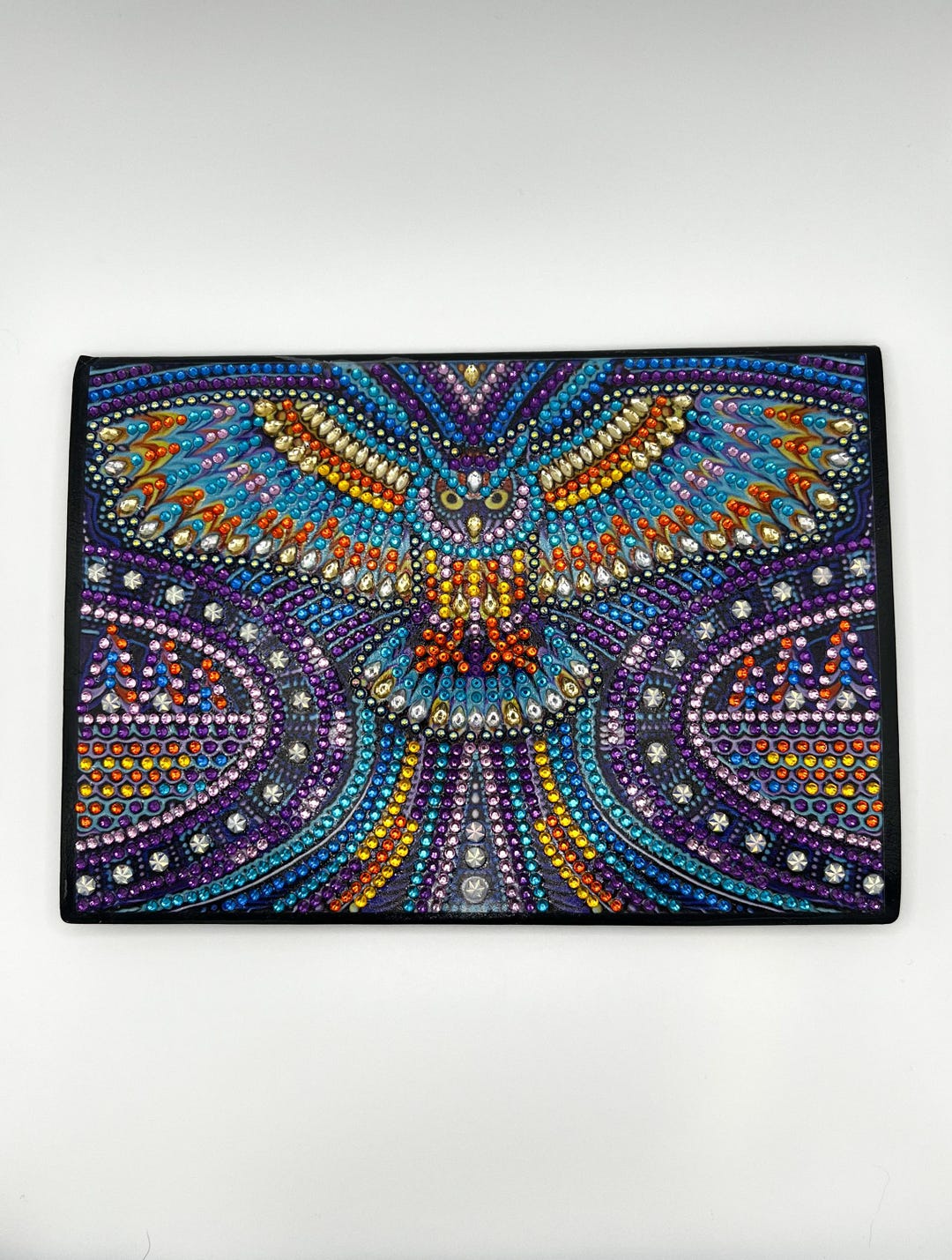 Rhinestone Owl Journal, Completed Diamond Painting Journal, Bedazzled ...