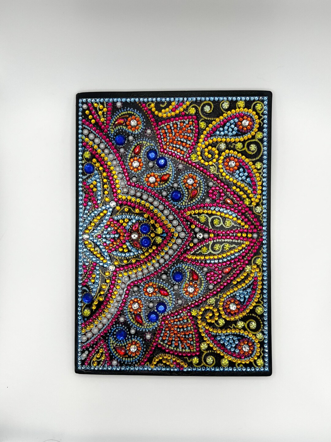Paisley Rhinestone Journal, Completed Diamond Painting Journal ...