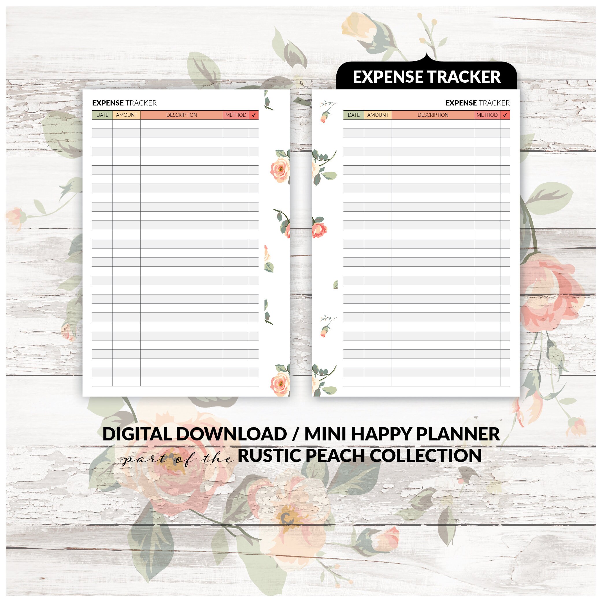 Mini HP Expense Tracker, Expense Tracker, Expense Insert, Expense ...