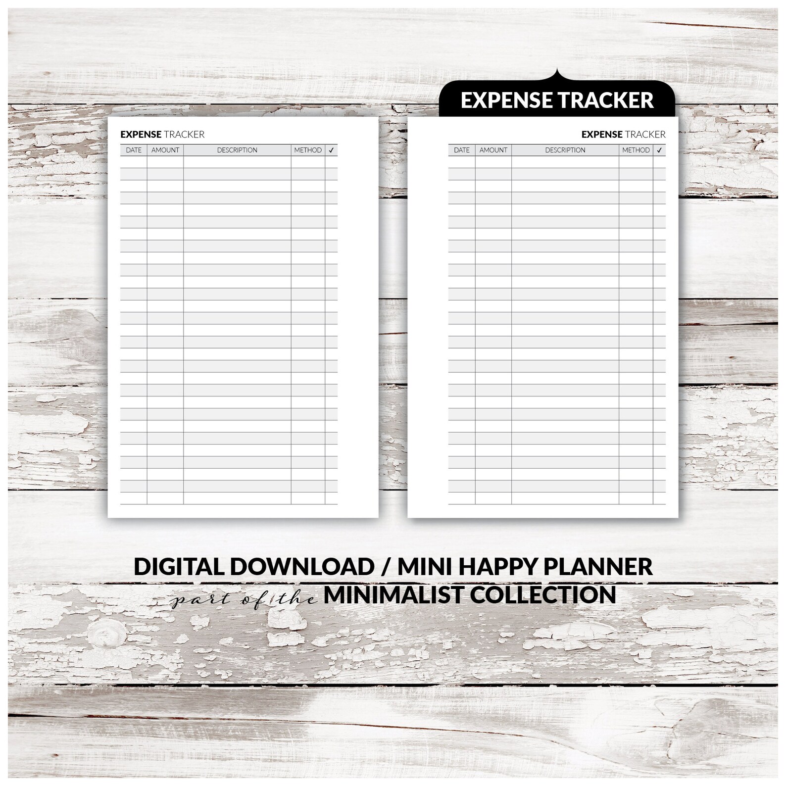 Mini HP Expense Tracker, Expense Tracker, Expense Insert, Expense ...