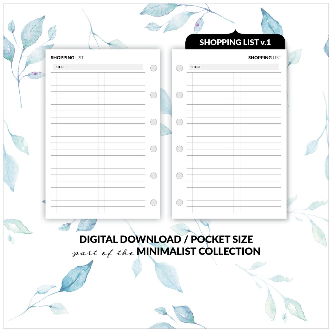 Pocket Printable, Pocket Printable Inserts, Pocket Inserts, Filofax ...