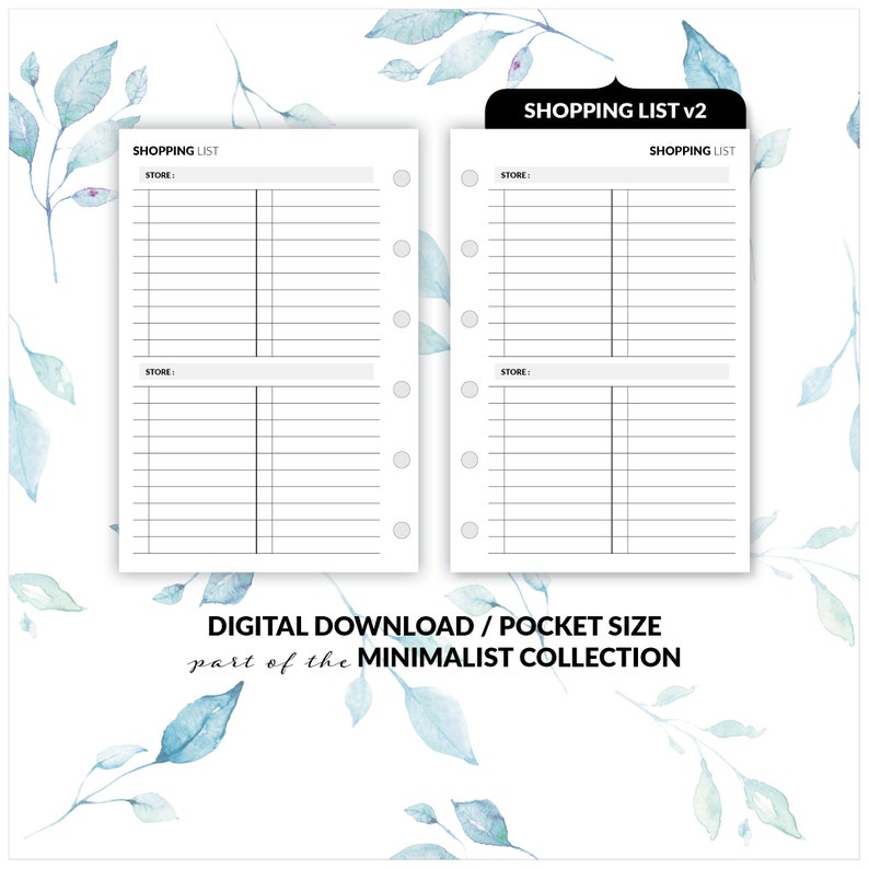 Pocket Printable, Pocket Printable Inserts, Pocket Inserts, Filofax ...