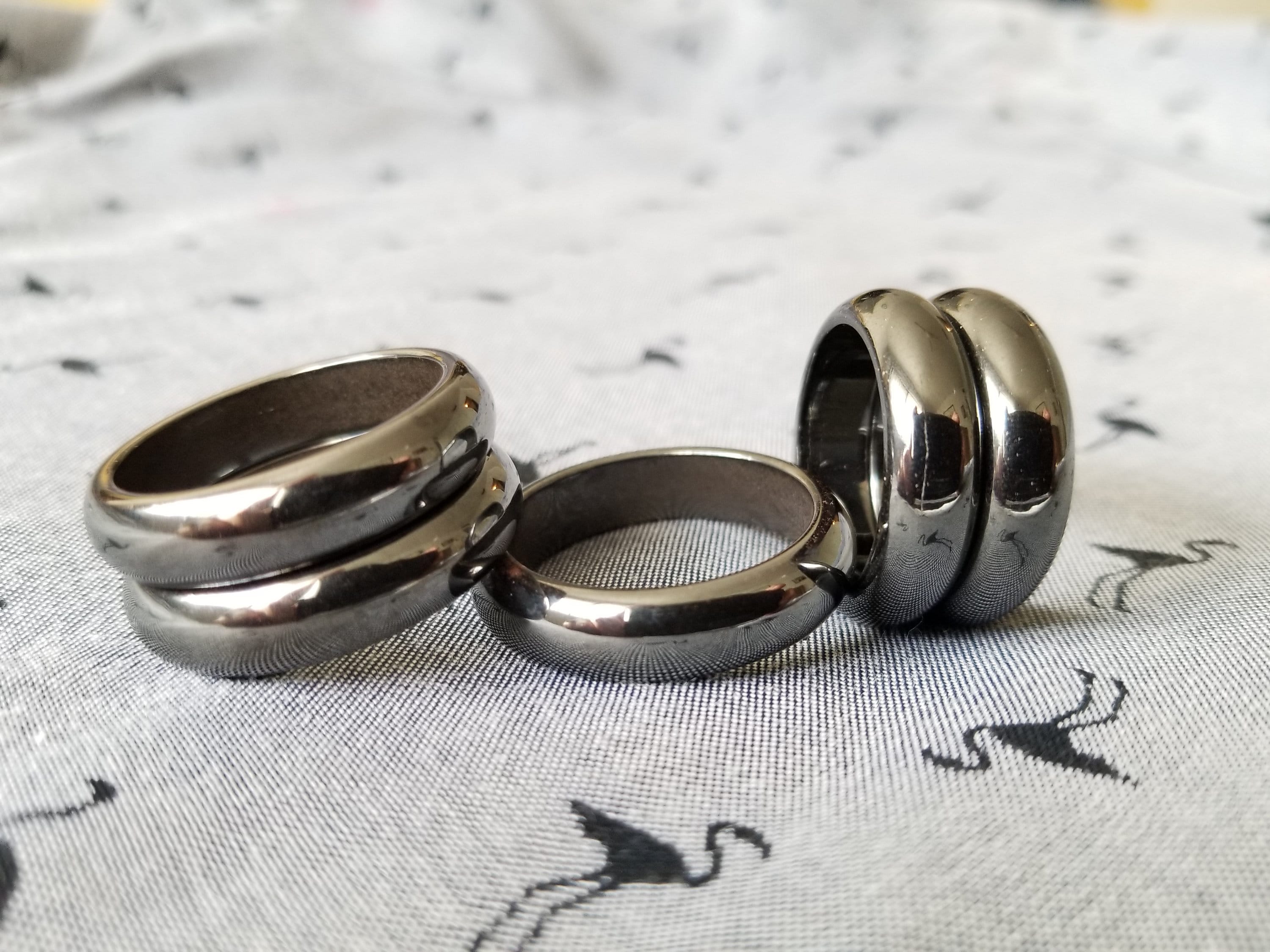 MAGNETIC Hematite Ring Buy21free Band Unusual - Etsy UK