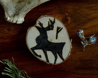 Deer wood burning | Etsy