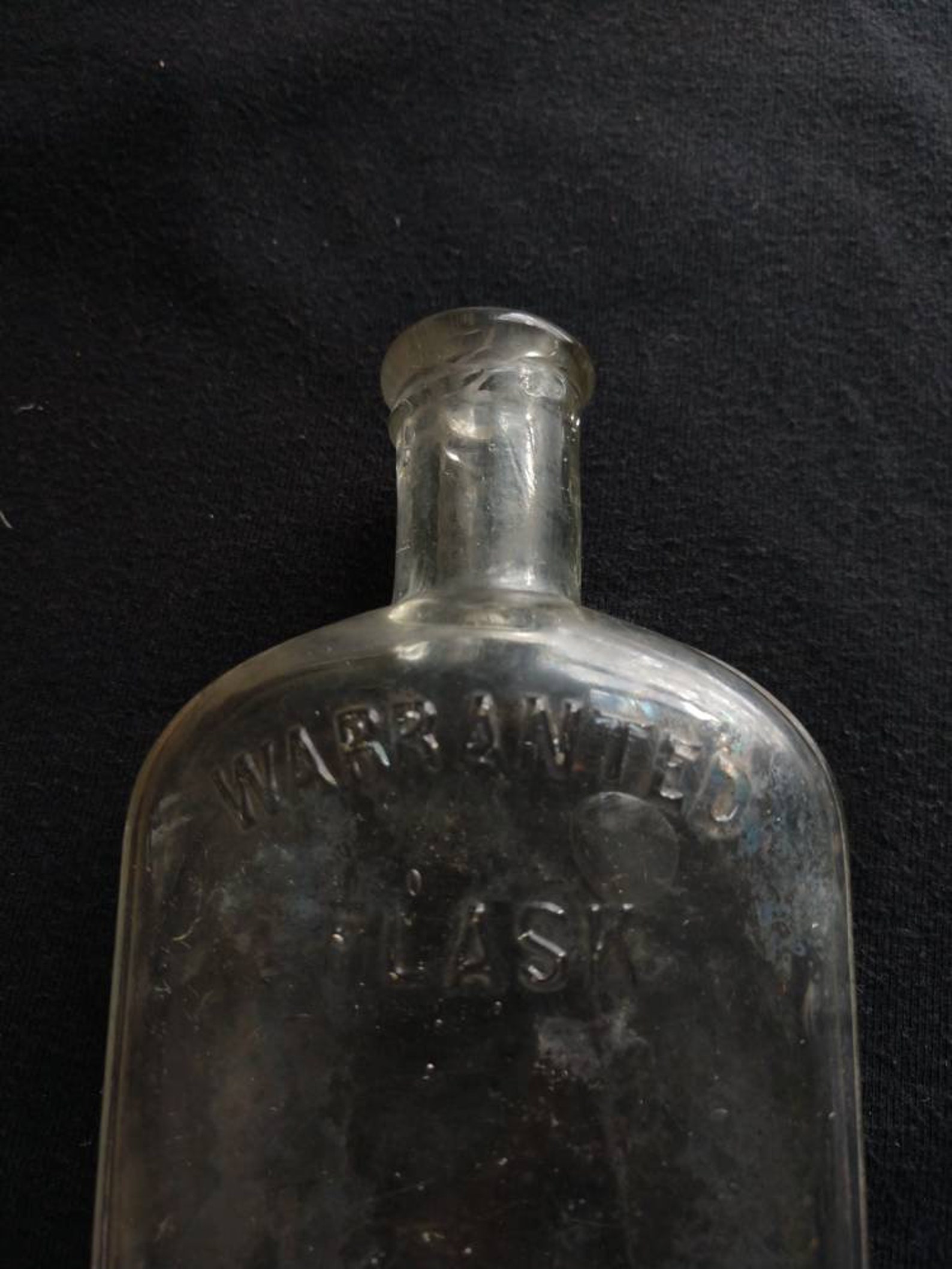 Antique Warranted Flask with Empty Slug Plate | Etsy