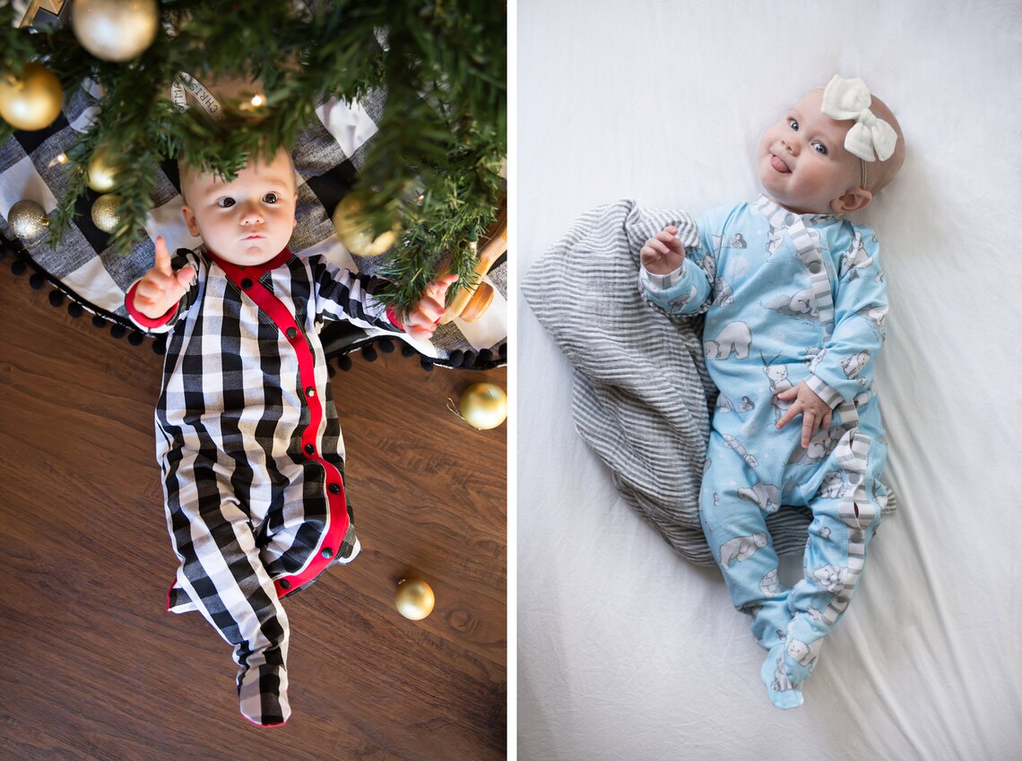 Christmas Baby Sleeper, CUSTOM, Infant Sleeper, Snap up Pajamas, Baby ...