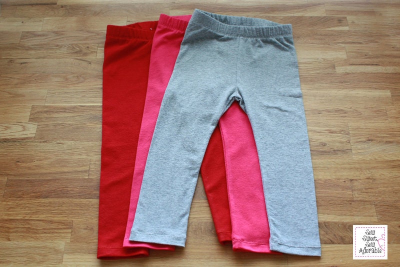 Girl's Solid Leggings Girl's Solid Colored Pants | Etsy