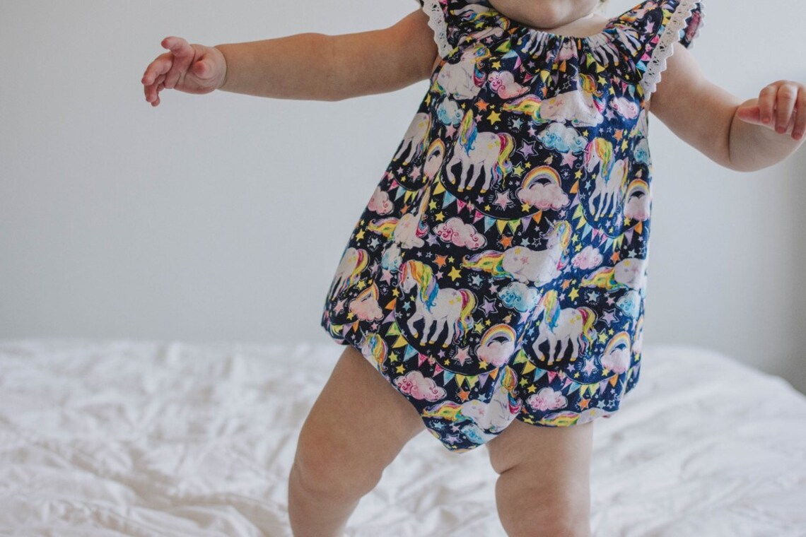 Baby Bubble Romper, Bubble Romper, Baby Romper, Girl's Romper, Flutter ...