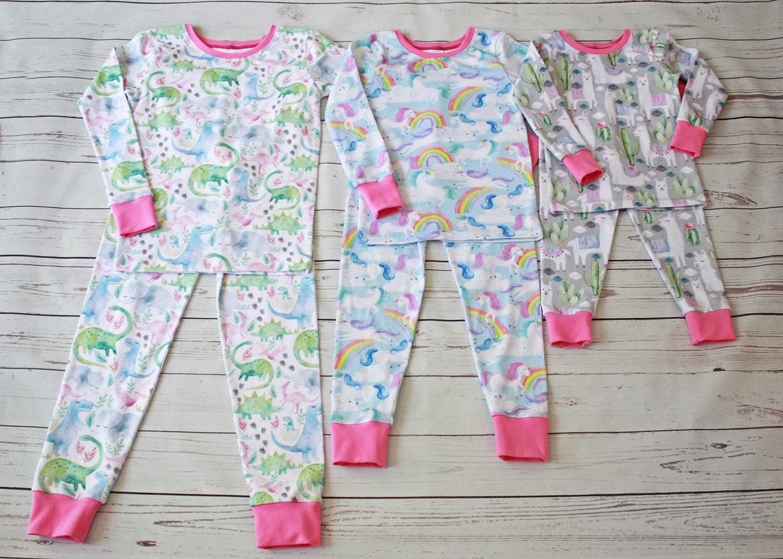 CUSTOM Kid's Pajamas, Made to Order, Child Pjs, Kid's Pjs, Long Sleeve ...
