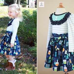 Girl's Chemistry Dress, School Dress, STEM Dress, Science Dress, Girl's ...