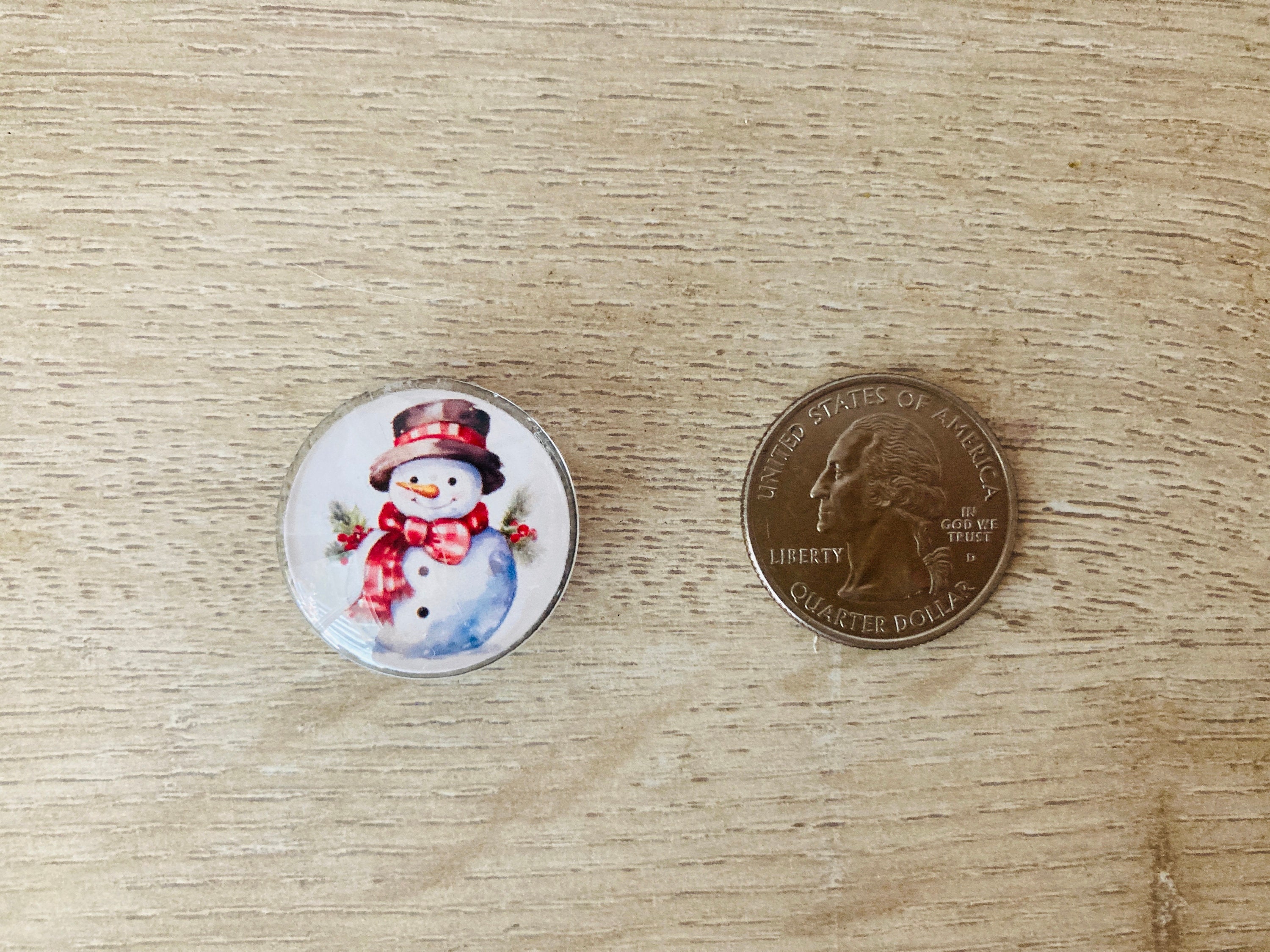 Vintage Santa Magnets, Christmas Glass Magnets, Set of 6, Holiday Gift ...