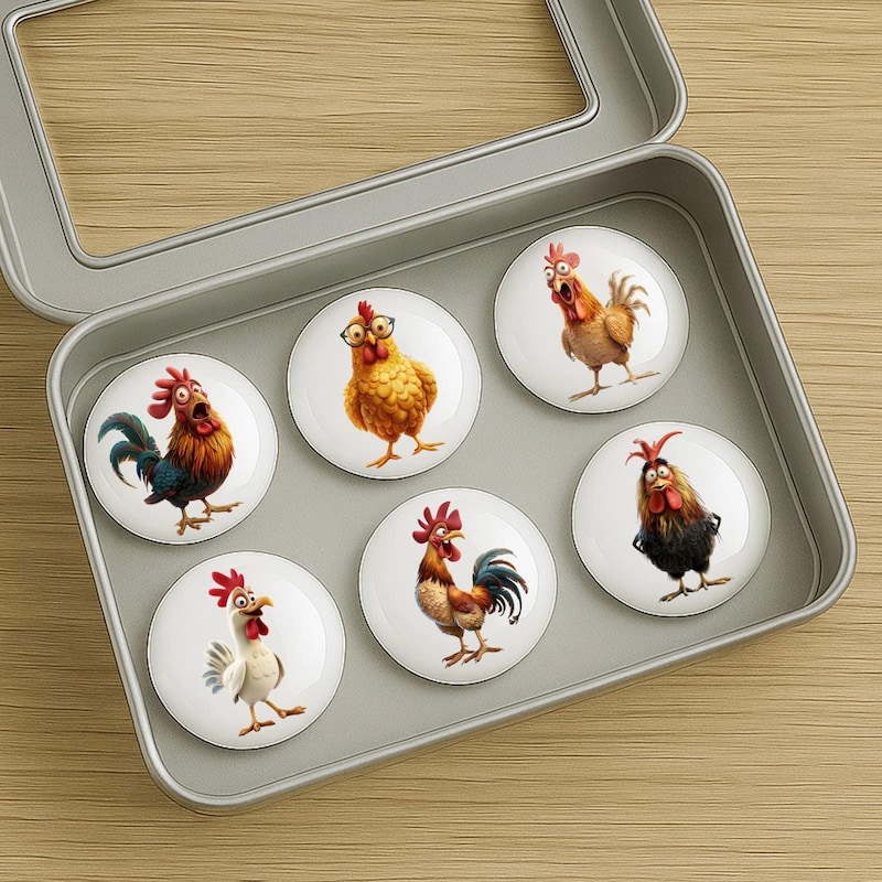 Tin Box With Chickens - Etsy