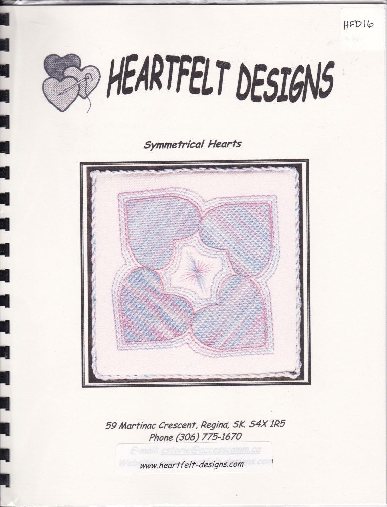 Cross Stitch Pattern. Symmetrical Hearts . HFD - Etsy
