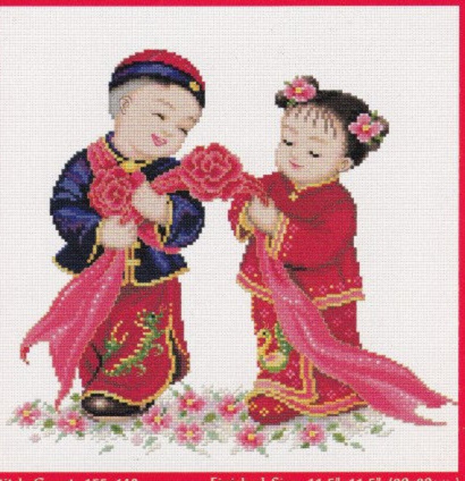 PINN Collection Cross Stitch Pattern. Chinese Blessing Dolls. 3 ...
