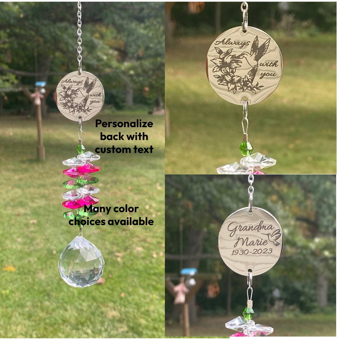 Personalized Memorial Suncatcher, Custom Crystal Sun Catcher Sympathy ...