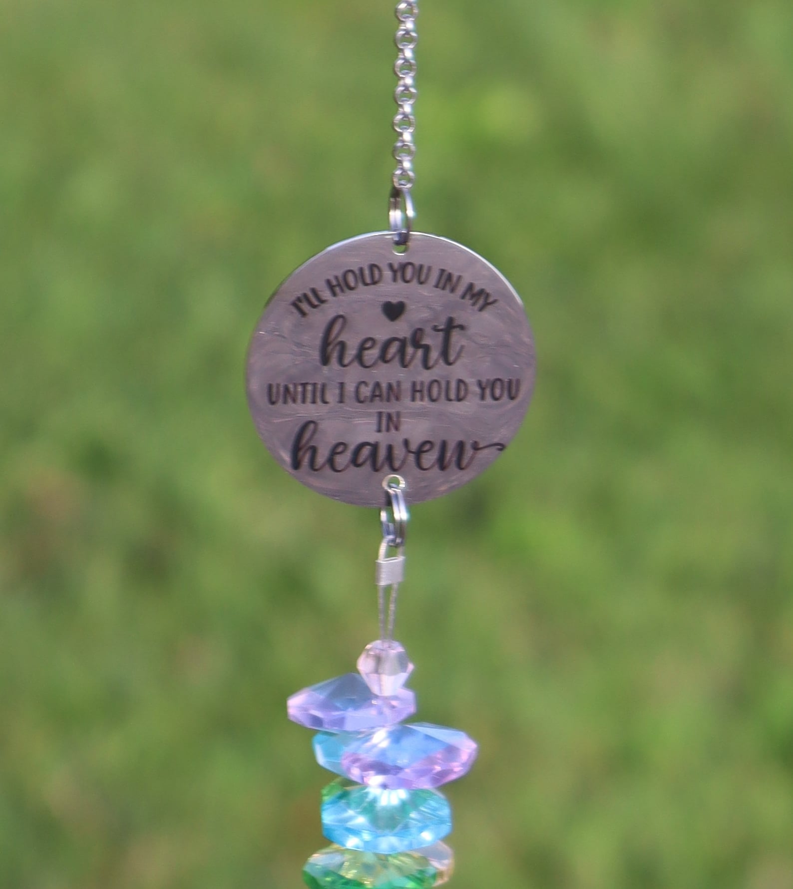 Personalized Memorial Suncatcher, Custom Crystal Sun Catcher Sympathy ...