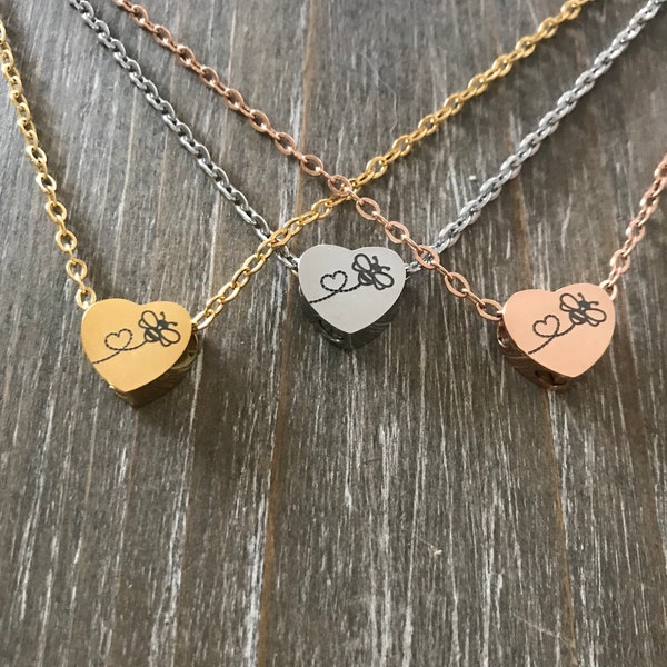 Cremation Urn Bee Necklace - Etsy