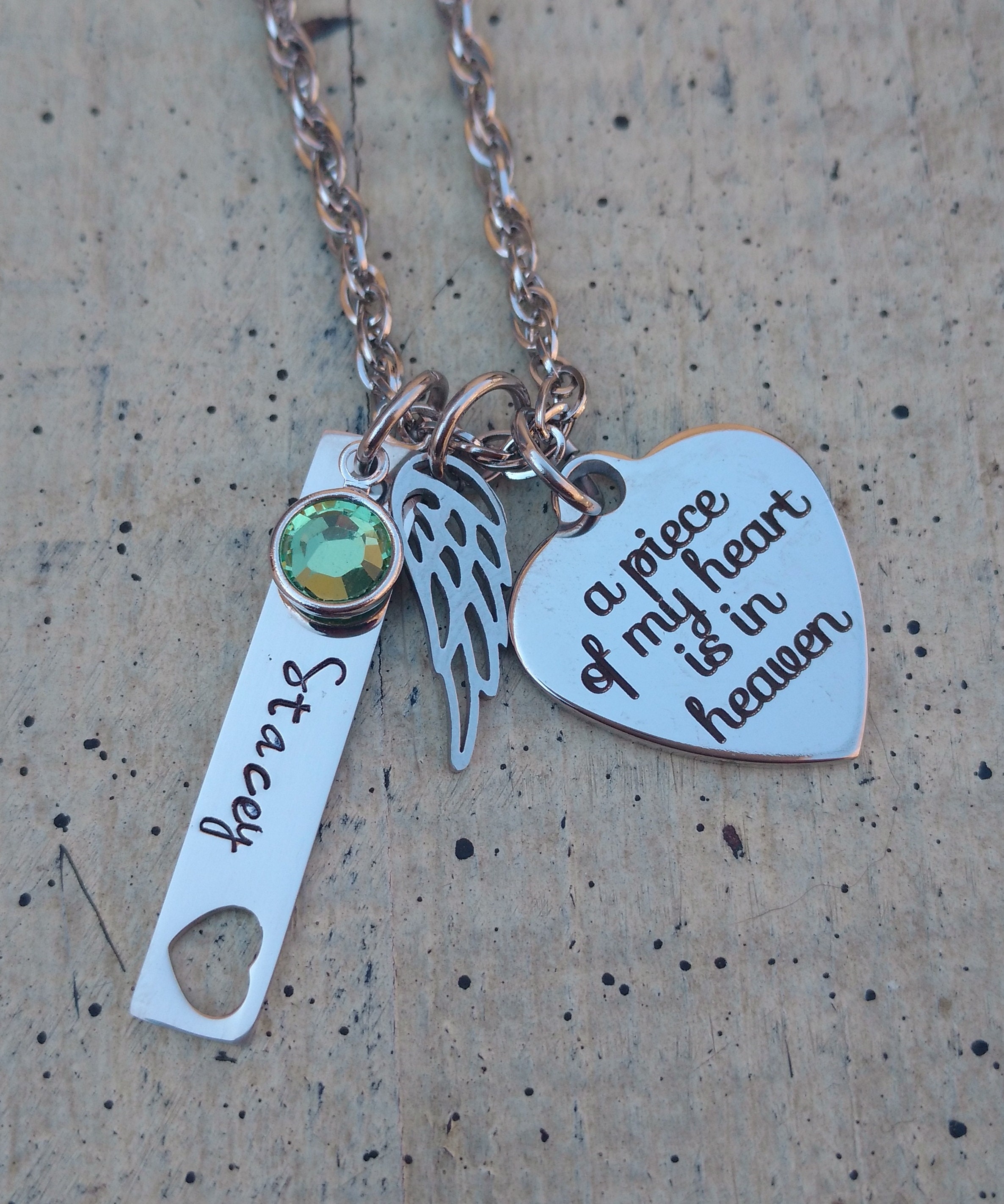 Memorial Necklace / personalized memorial name necklace / mom memorial ...