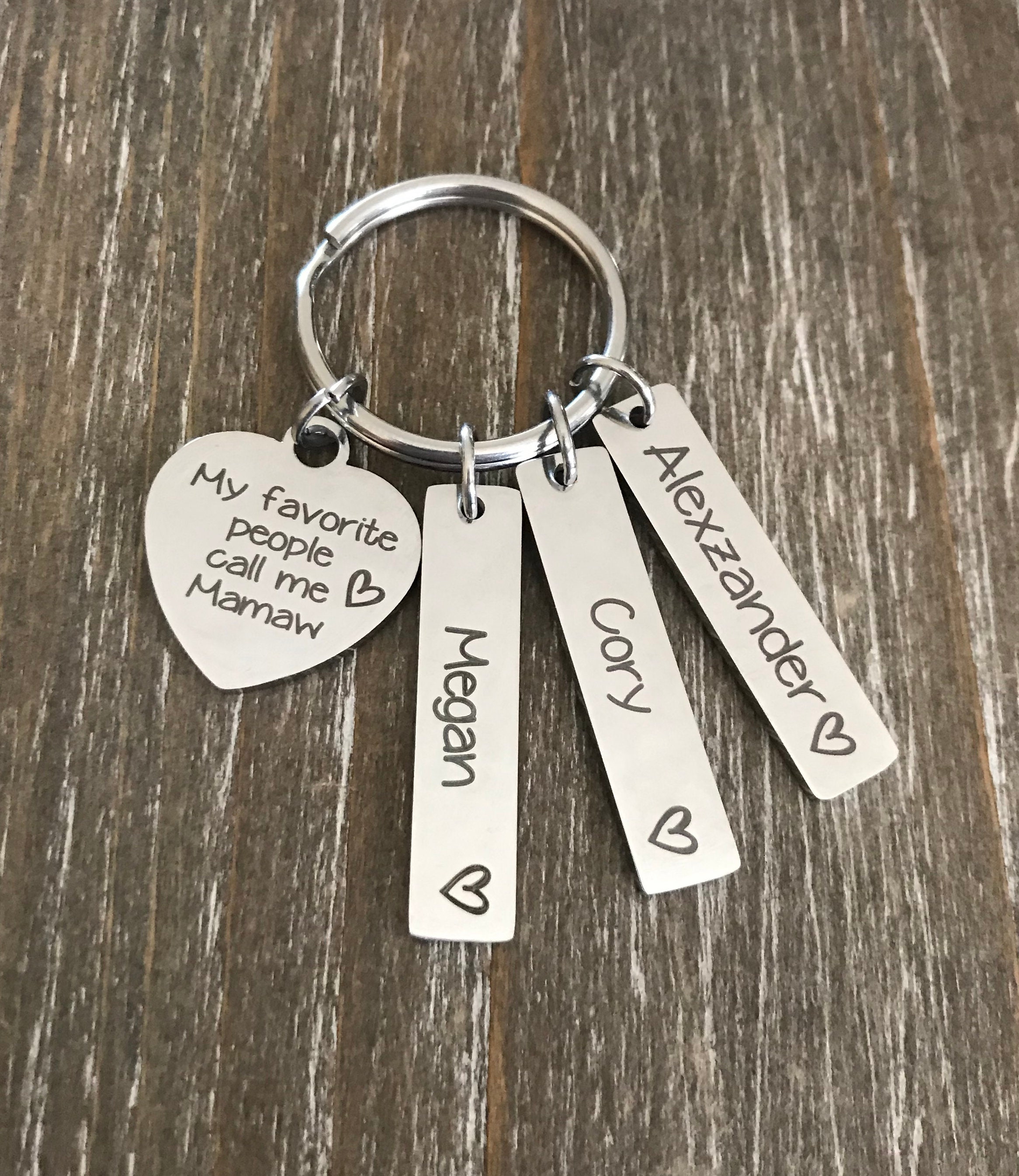 Personalized Mamaw Keychain / 1 2 3 4 5 6 Names / Mamaw | Etsy