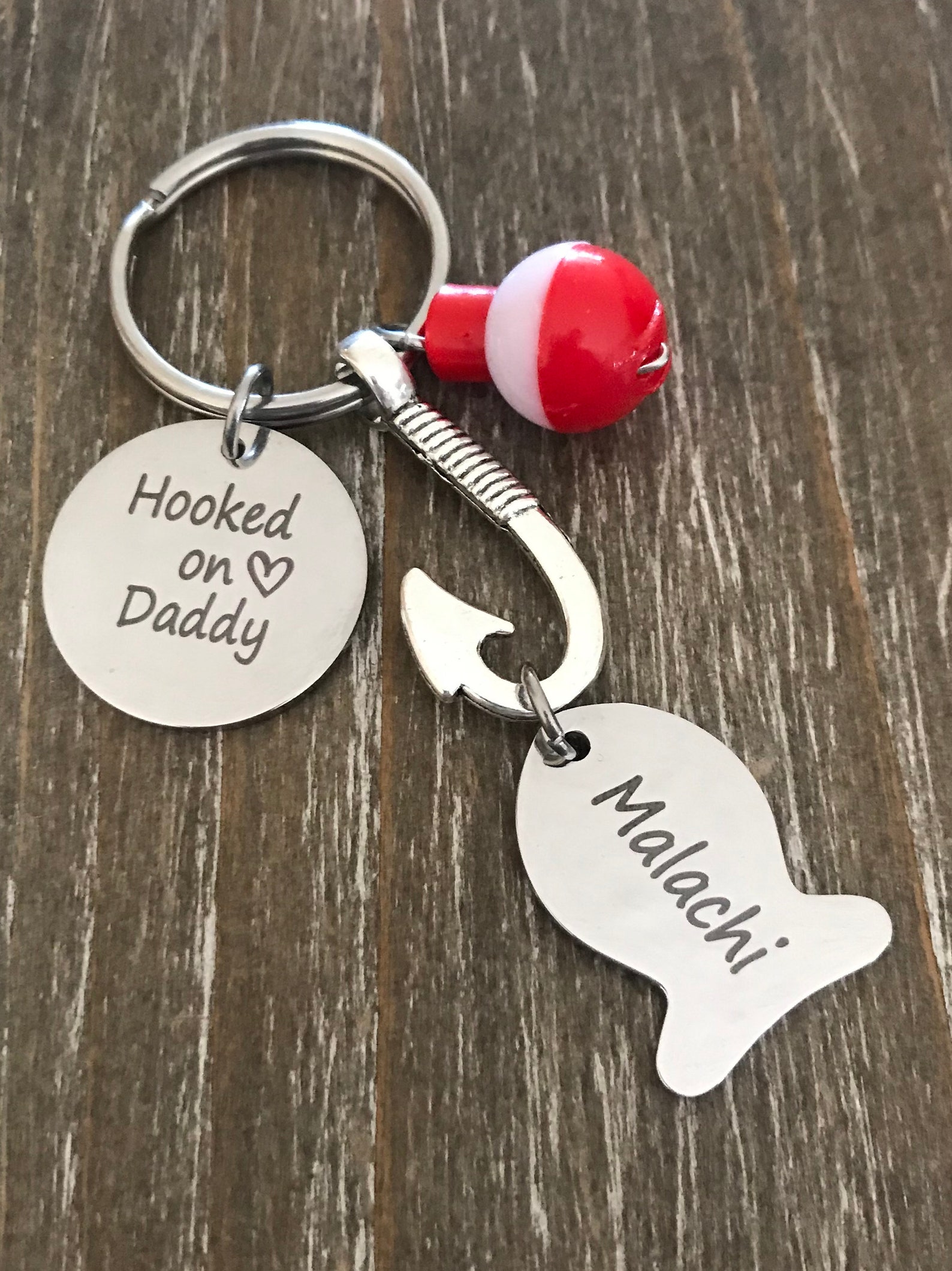 Custom Personalized Name Fishing Keychain With Engraved Fish - Etsy