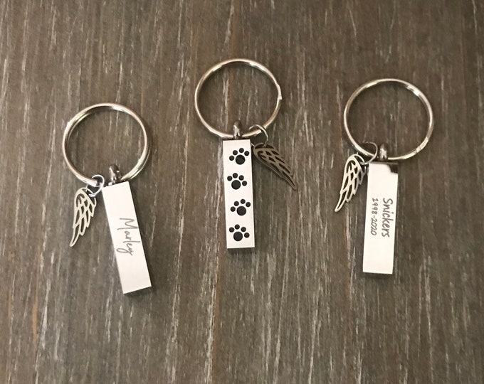 Pet Cremation Jewelry Pet Urn Ashes Keychain Pet Memorial Key - Etsy