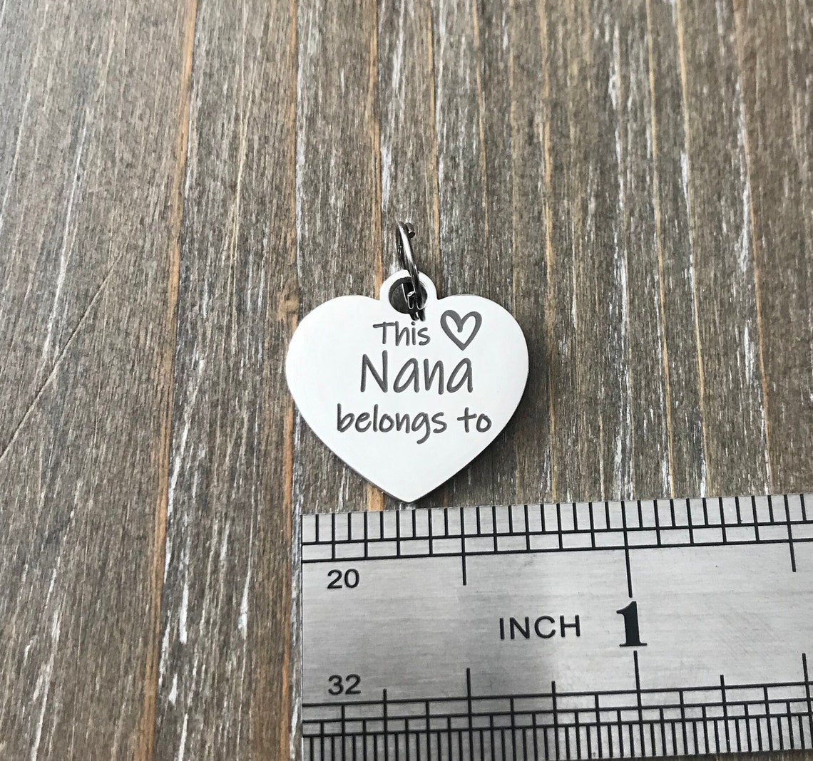 Nana Key Chain Gift / Grandma Jewelry / Nana Child's Name - Etsy