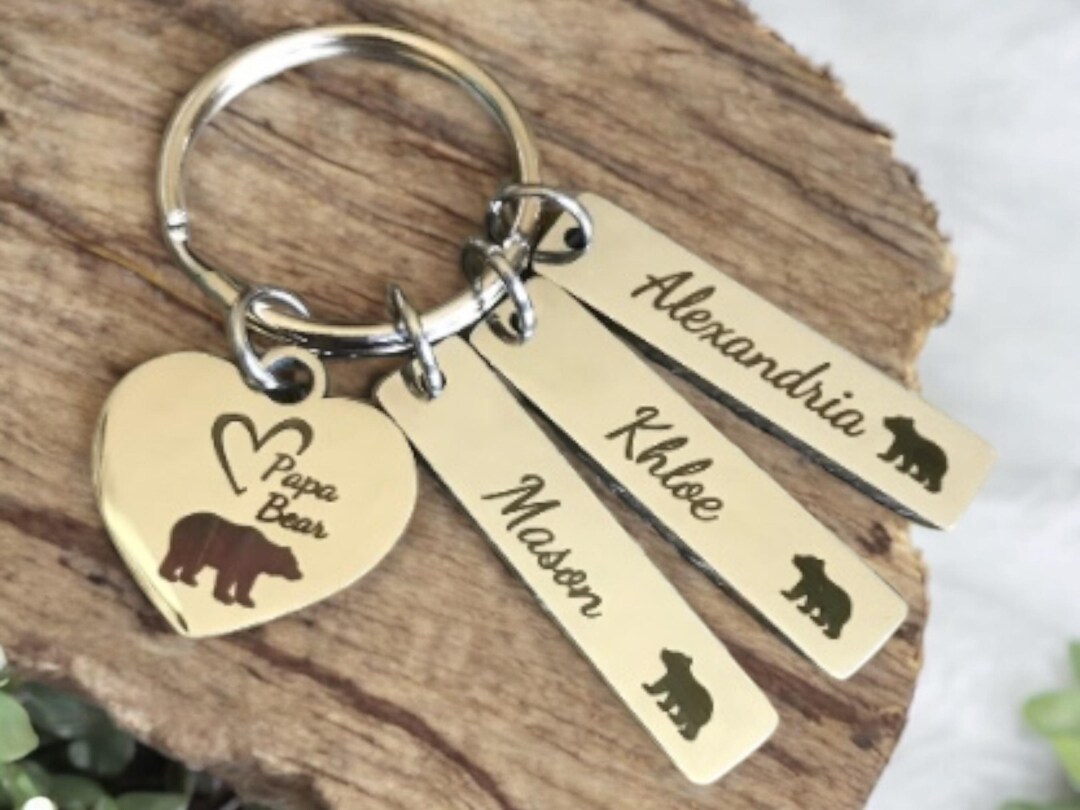 Mama Bear Keychain With Cubs/ 1 2 3 4 5 6 Baby Cubs Keychain / Mama ...